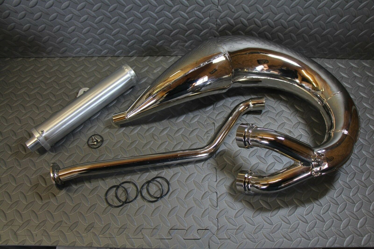 NEW 1987-2006 Yamaha Banshee SHEARER 2:1 single pipes silencer - CHROME ...
