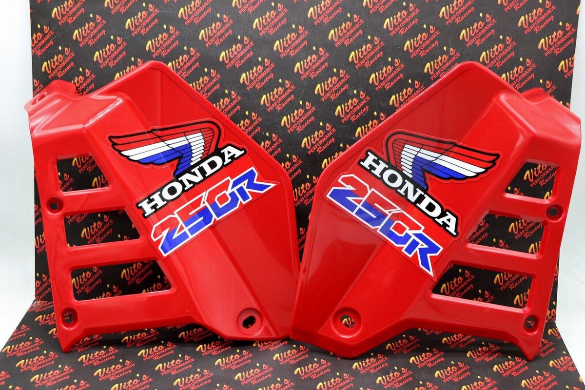 Radiator Shrouds tank plastic guards Honda ATC250R 1985 1986 RED ...