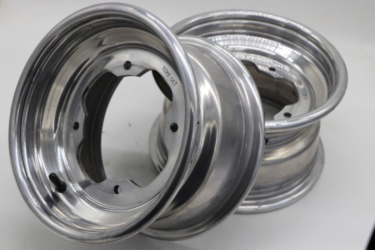 2 x 10" front aluminum wheels rims 4x156 Yamaha Banshee Raptor YFZ450r ...