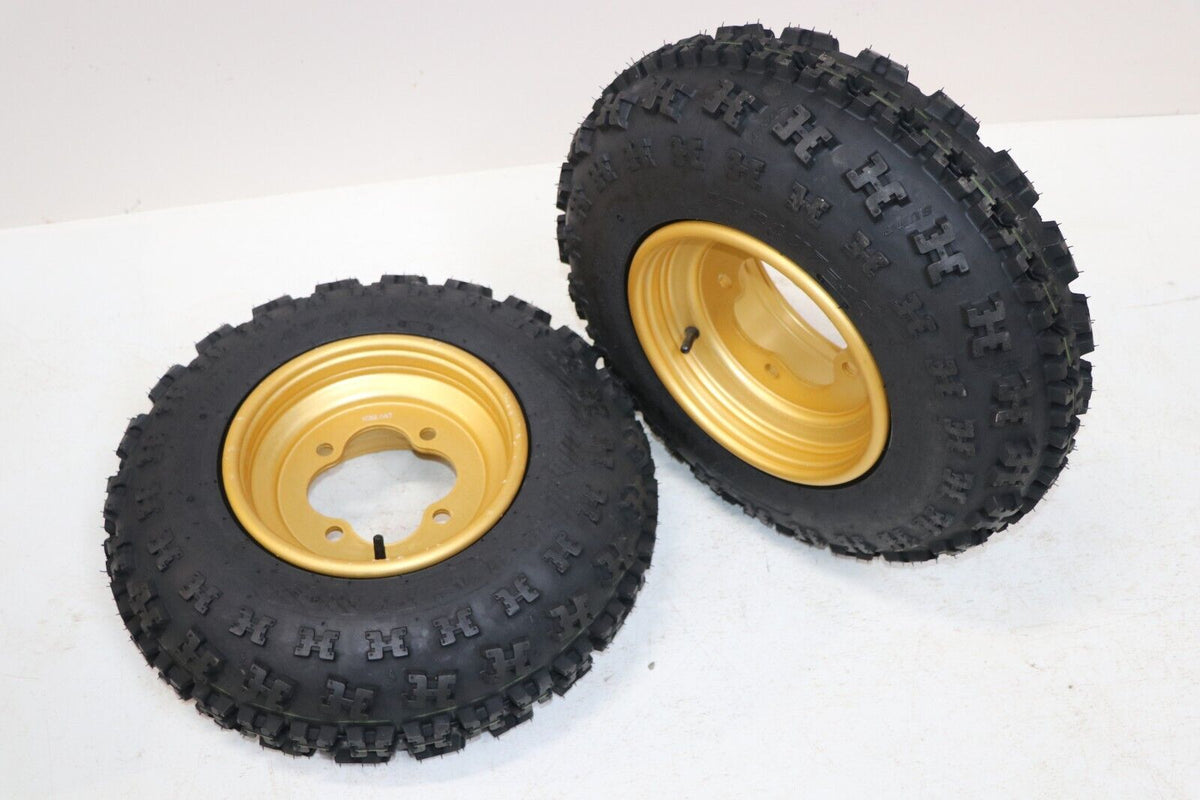 NEW 21x7x10 front tires + wheels rims HONDA 450r 400EX 300EX TRX250r ...