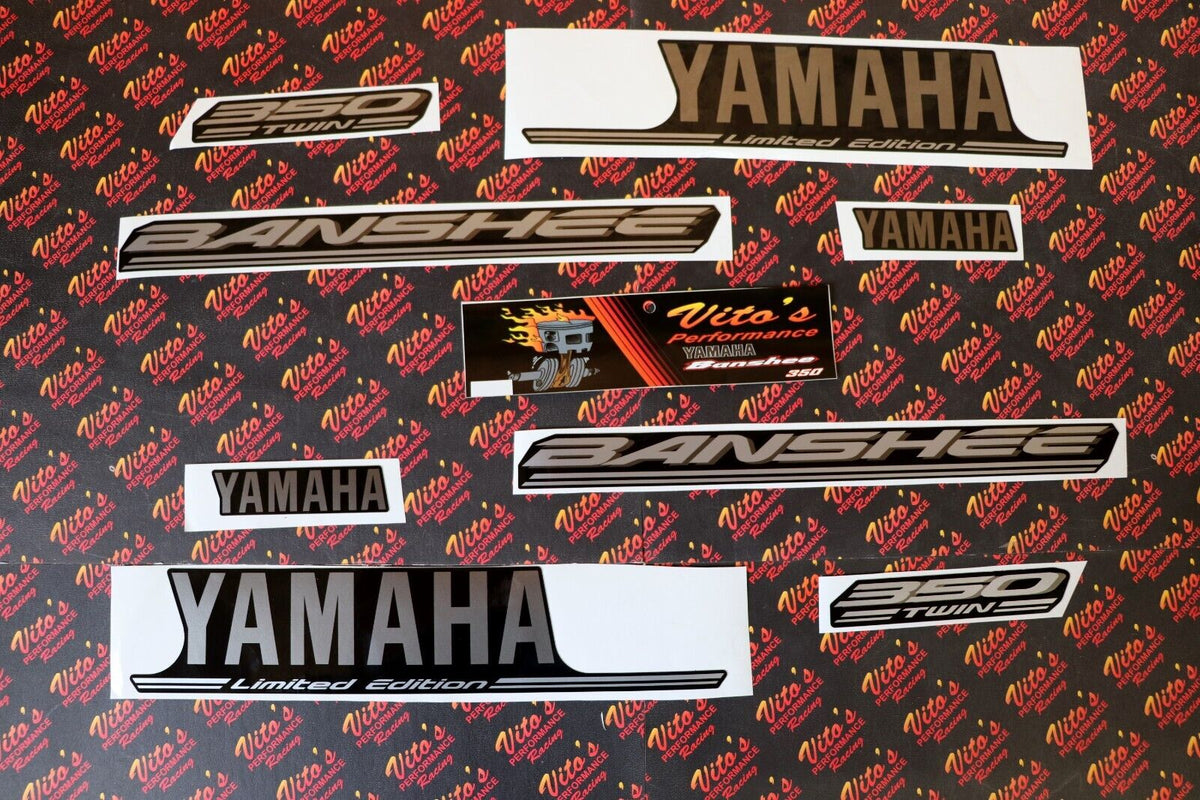 Vito's vinyl decal graphics kit 14MIL sticker Yamaha Banshee BLACK ...