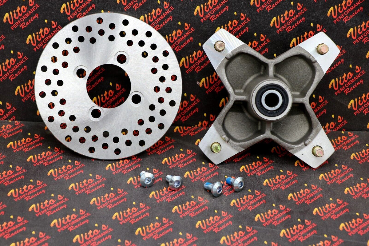 1 x NEW front hub kit + ROTOR + seals + bearings Yamaha Banshee Warrior ...