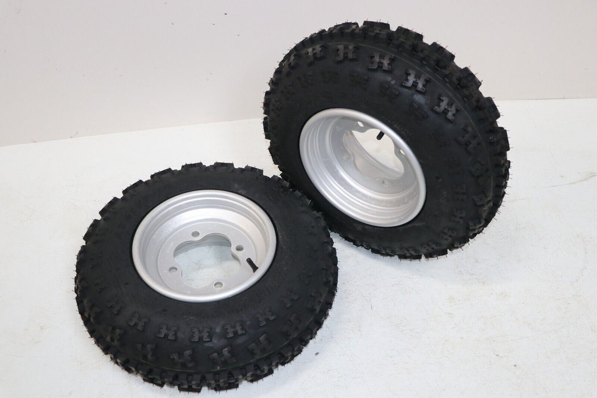 NEW 21x7x10 front tires + wheels rims HONDA 450r 400EX 300EX TRX250r ...