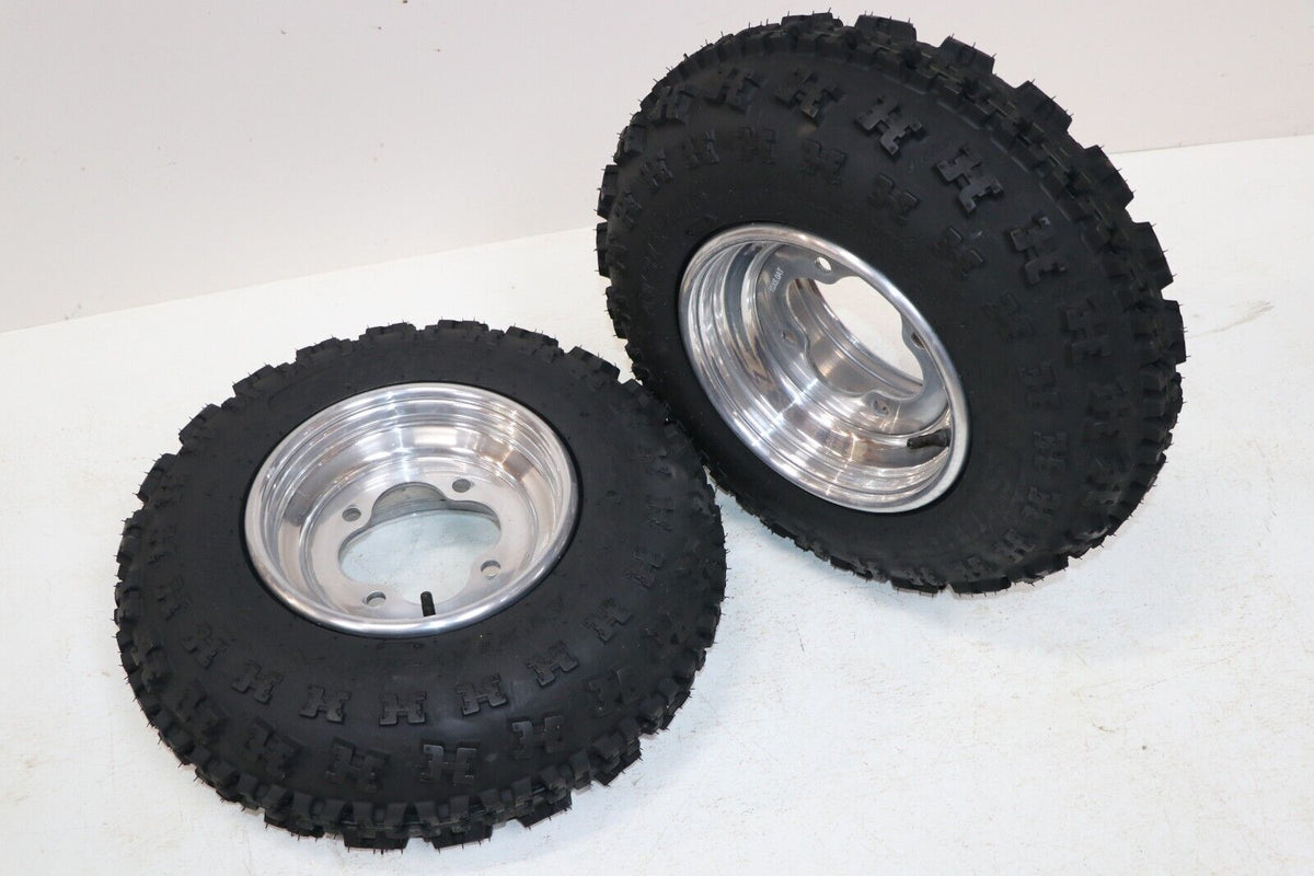NEW 21x7x10 front tires + wheels rims HONDA 450r 400EX 300EX TRX250r ...