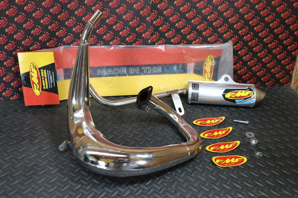 FMF Fatty exhaust pipe Power Core 2 silencer CHROME Yamaha Blaster 1988 ...