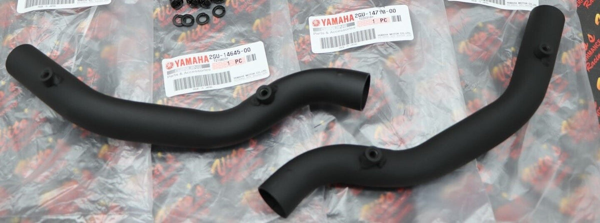2 x NEW Yamaha Banshee MID PIPES for stock OEM factory exhaust pipes L ...