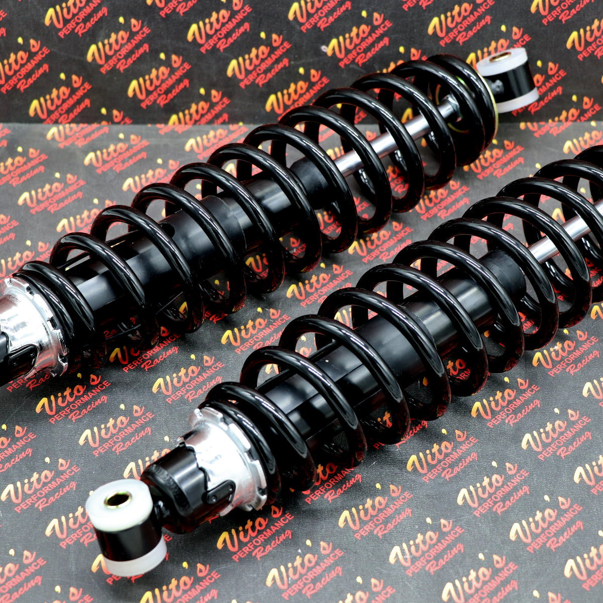2 x NEW FRONT SHOCKS Polaris RANGER 400 500 570 800 springs 16.5" BLACK ...